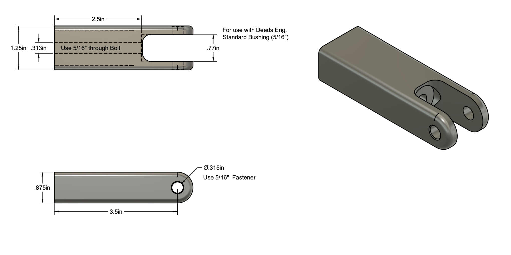 Hanger Clevis Bracket – Deeds Engineering