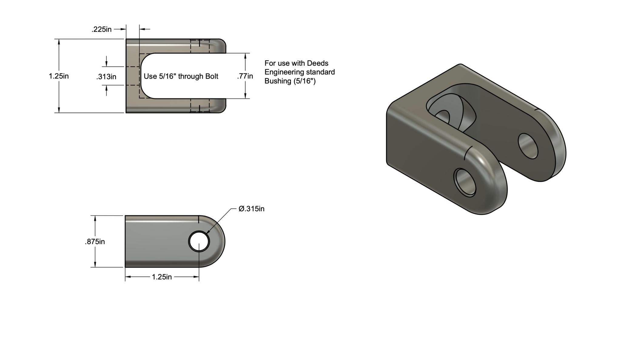 Hanger Clevis Bracket – Deeds Engineering