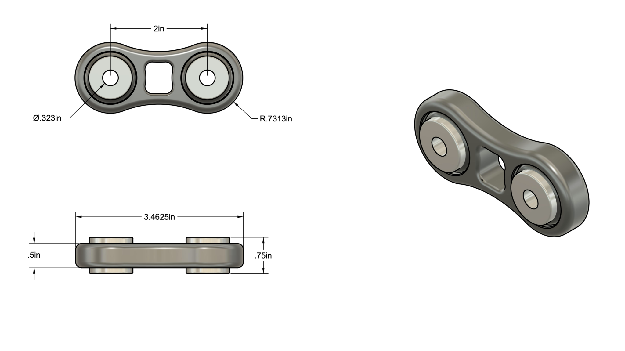Dog Bone Exhaust Hanger – Deeds Engineering