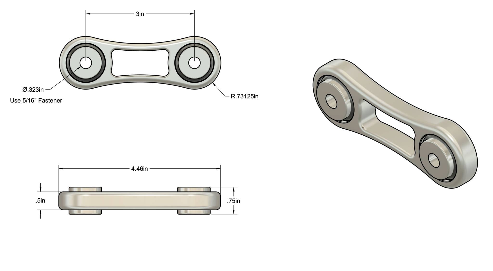 Dog Bone Exhaust Hanger – Deeds Engineering