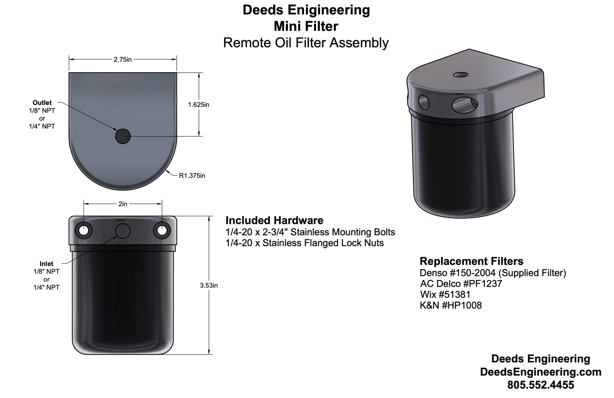 Mini Filter – Deeds Engineering